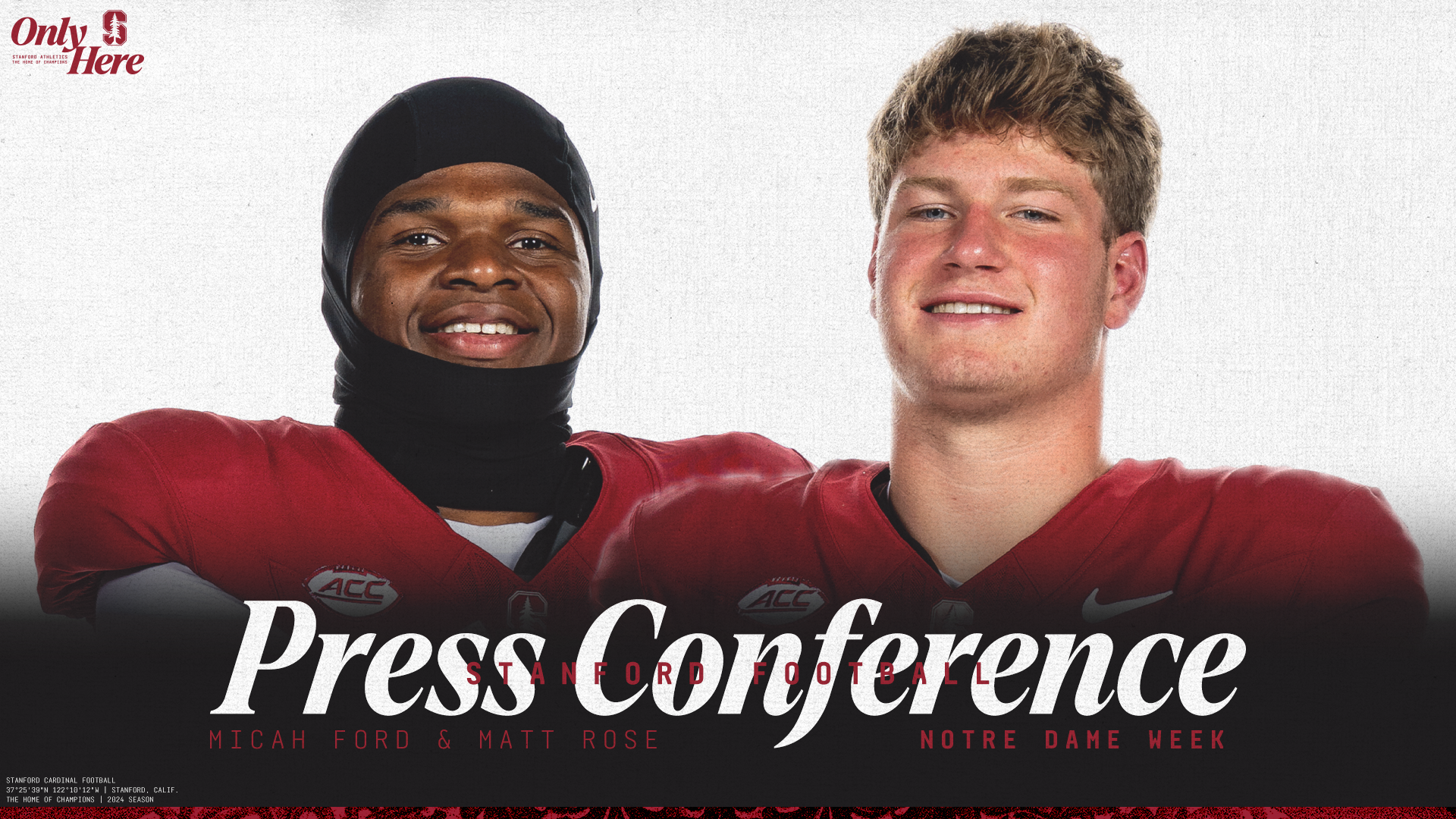 Stanford Football Weekly Press Conference | Notre Dame Week - Matt Rose ...